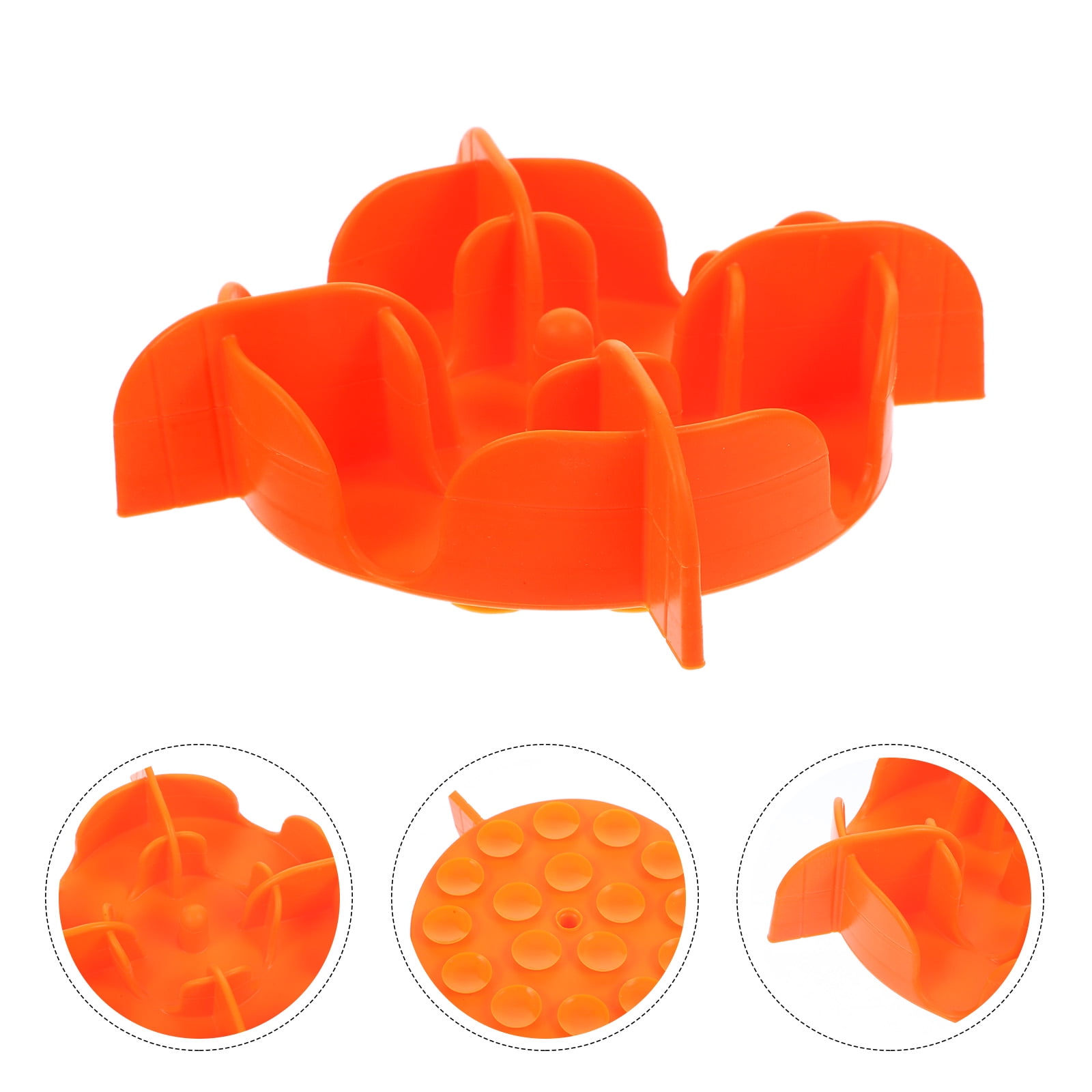 RENACLIPY Slow Feeding Dog Bowl Insert Orange Silicone Aid Digestion ...