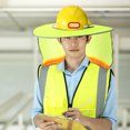 RENACLIPY Construction Hard Hat Shade Cover Yellow with Reflective p ...