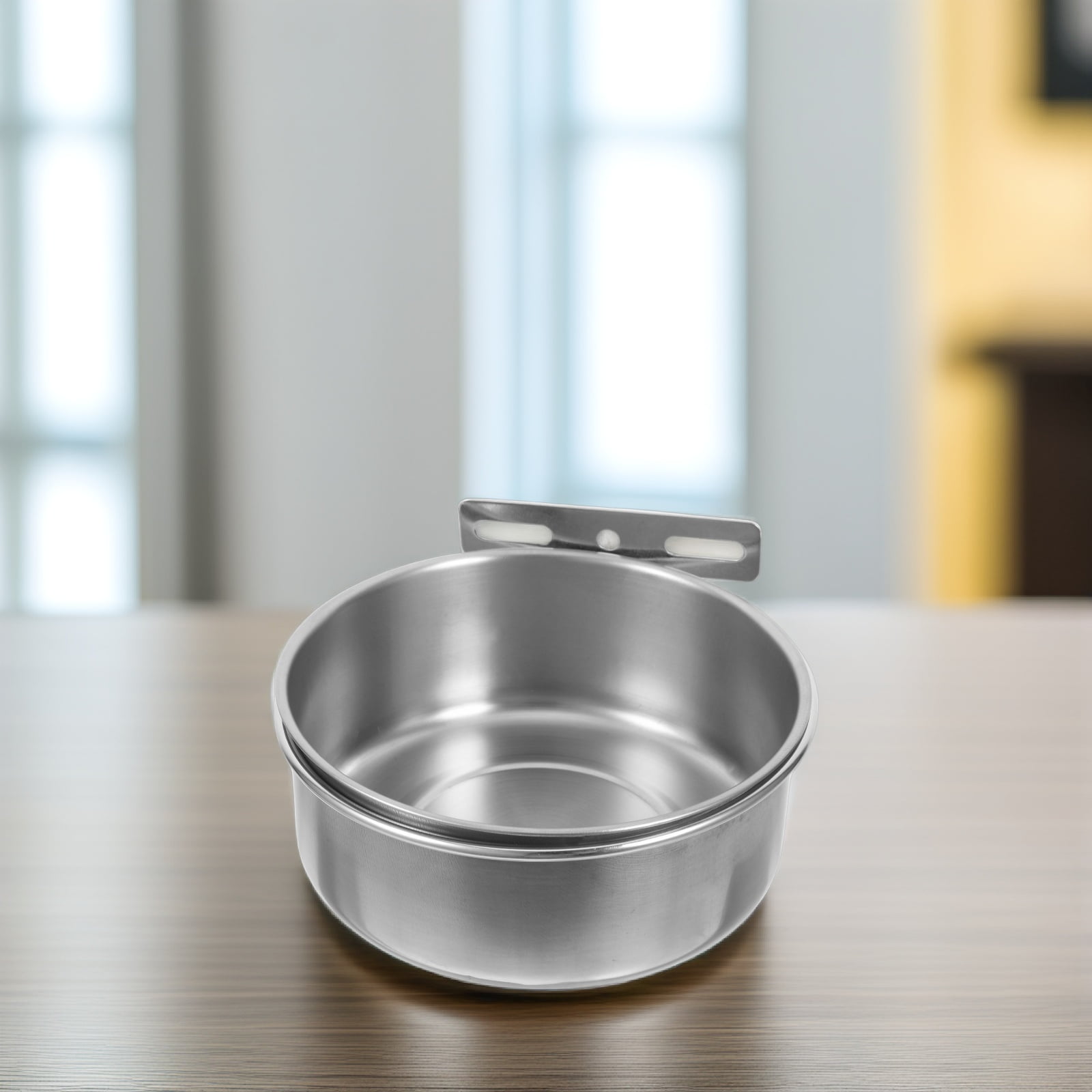 RENACLIPY Parrot Feeding Bowl Stainless Steel Watering Dish Silver ...