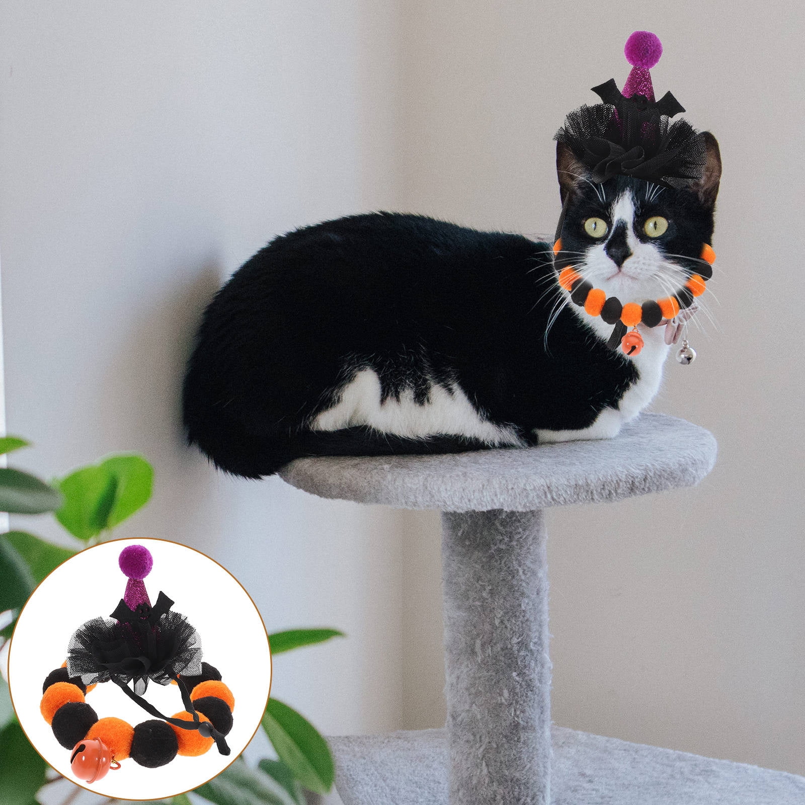 RENACLIPY Party Cat Collar And Hat In Assorted Colors 4.00X2.00X15.00Cm ...