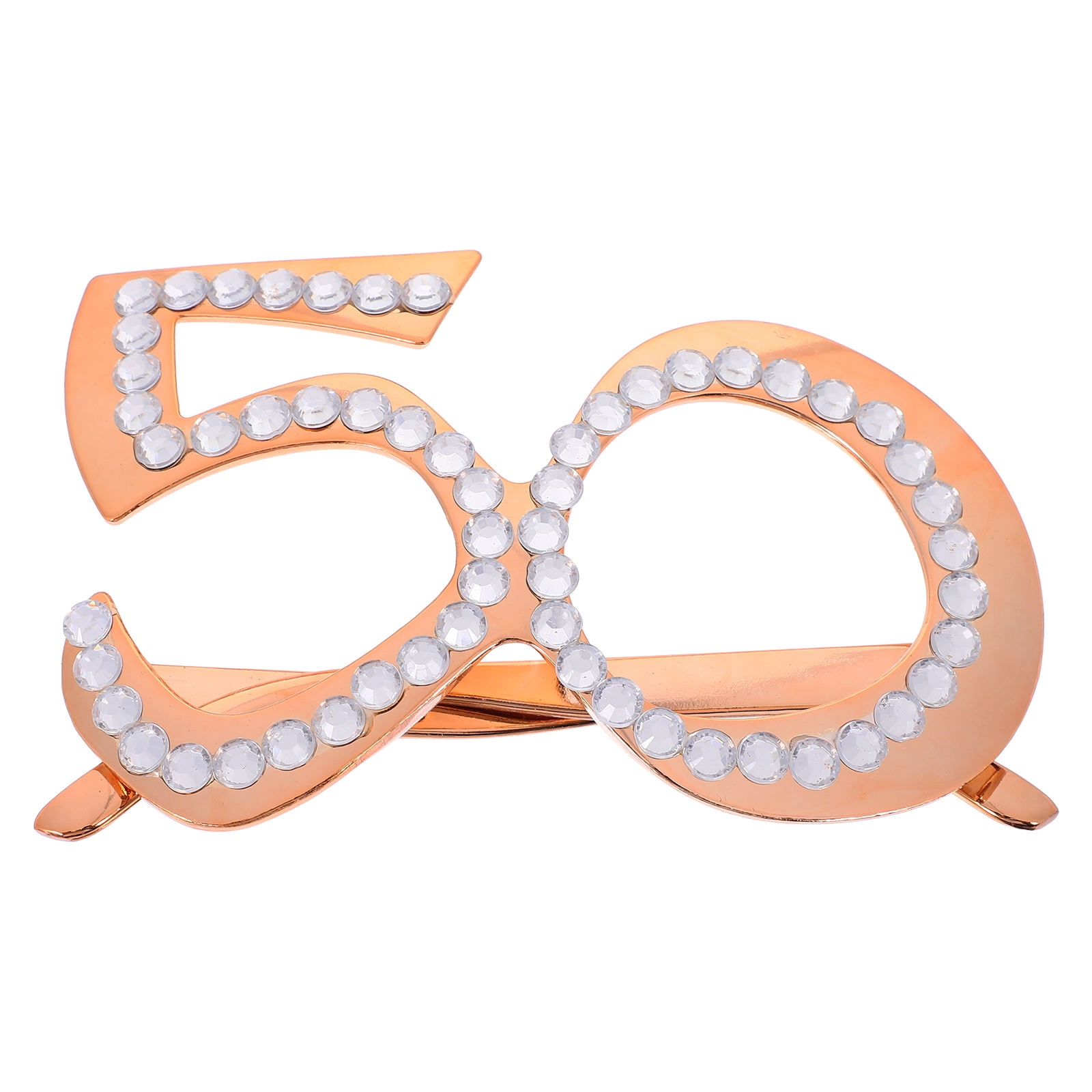 RENACLIPY Rose Plated Gold Plastic Number Glasses Stylish Birthday ...