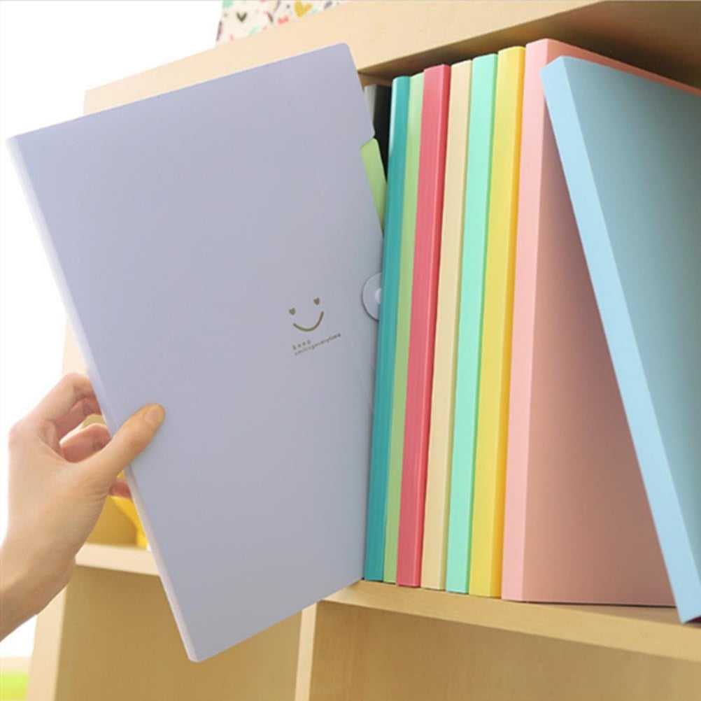 RENACLIPY Accordion Plastic File Folder in Yellow for Organizing ...