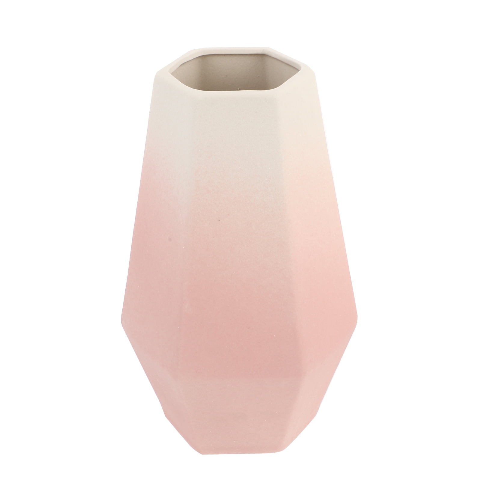RENACLIPY Pottery Vase Pink Decorative Design Flower Container 1Set ...