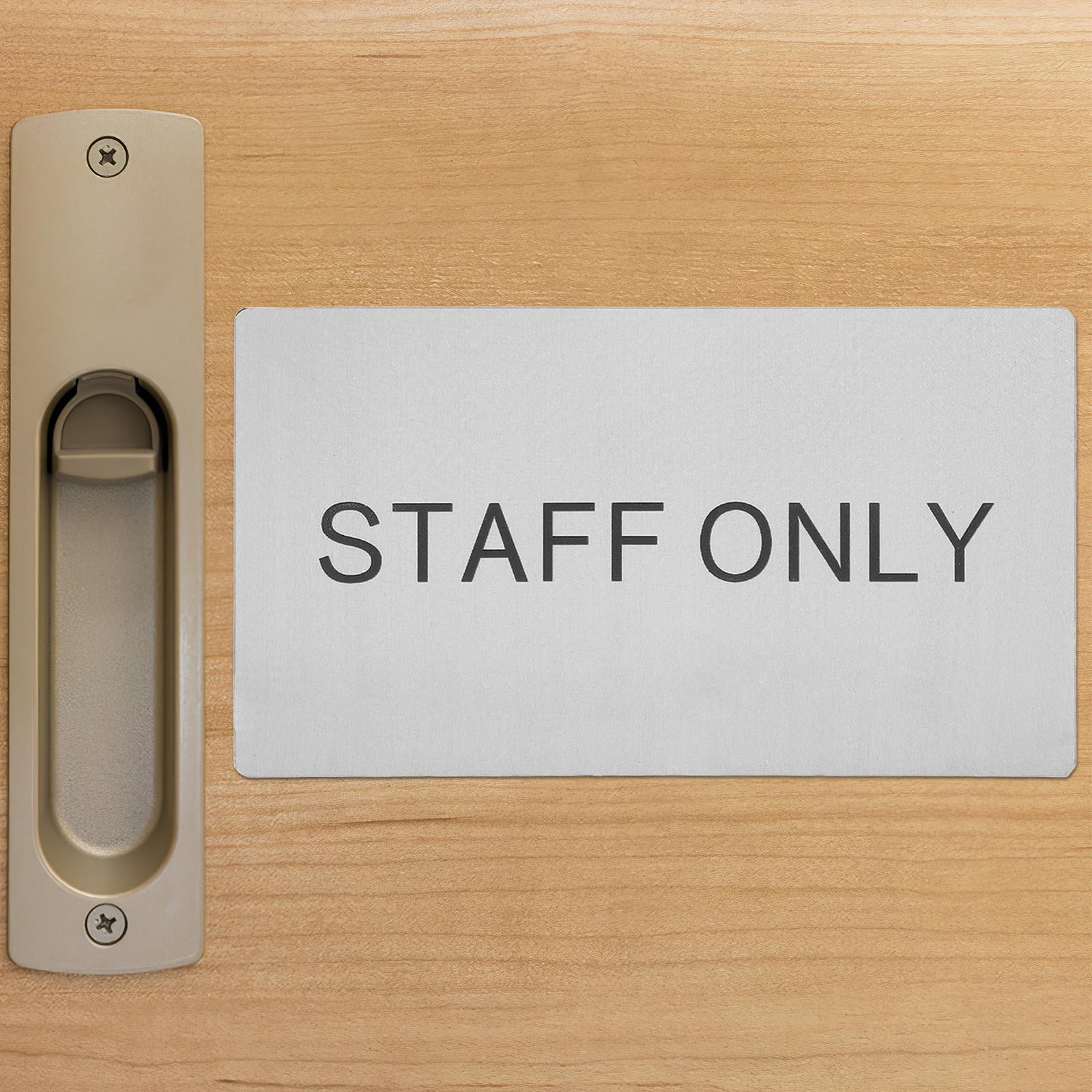 RENACLIPY Employee Only Sign Silver Aluminum Home Decor Easy to Read ...