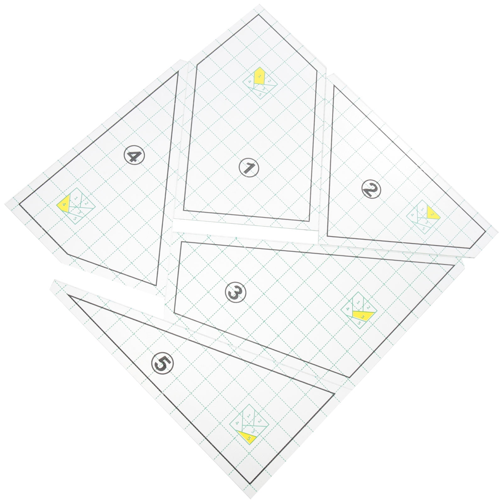 RENACLIPY Renaclipy 5pcs Quilting Rulers Sewing Templates for DIY ...