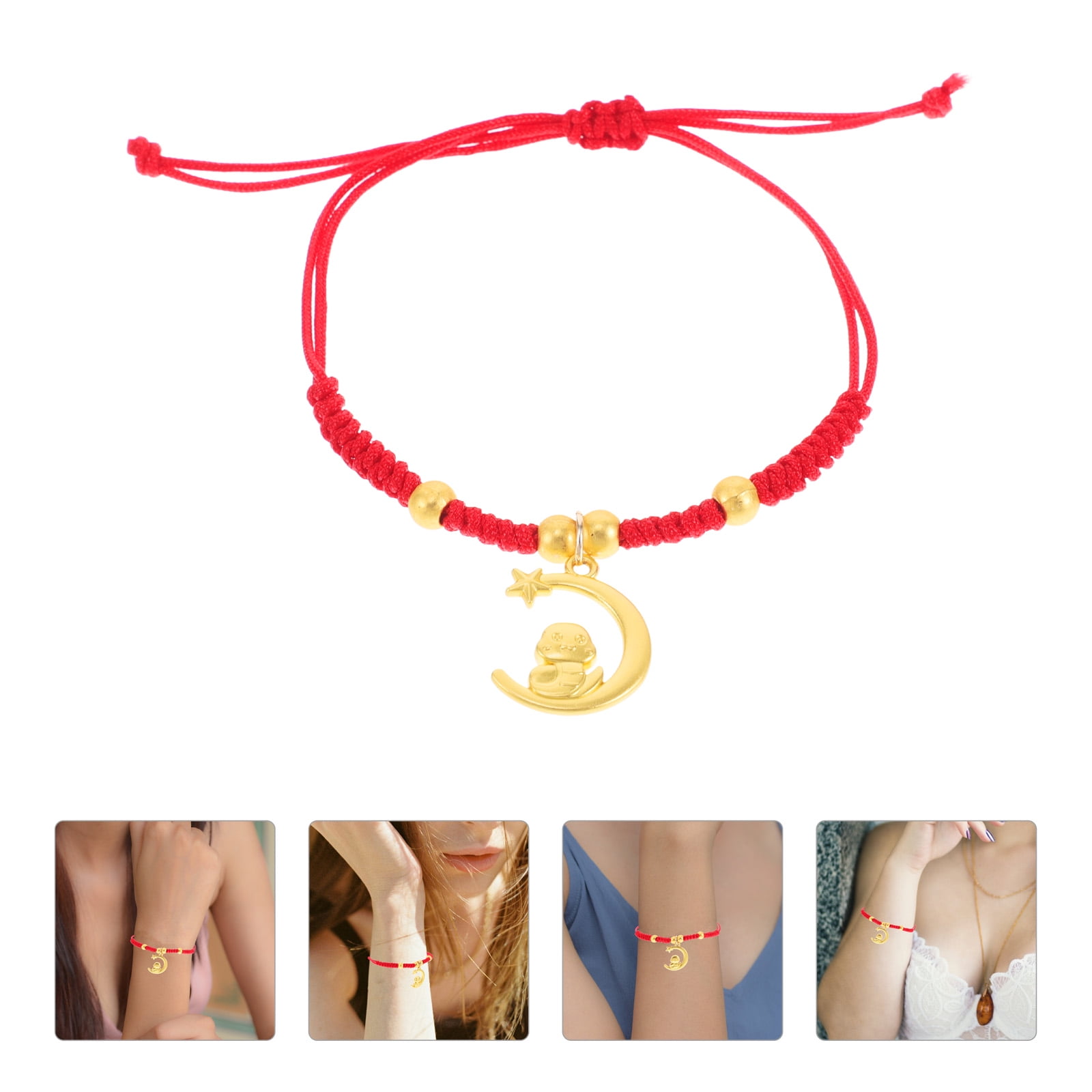 RENACLIPY Red String Bracelet Couple Handwoven Design Assorted Color 1Set for Special Occasions ...