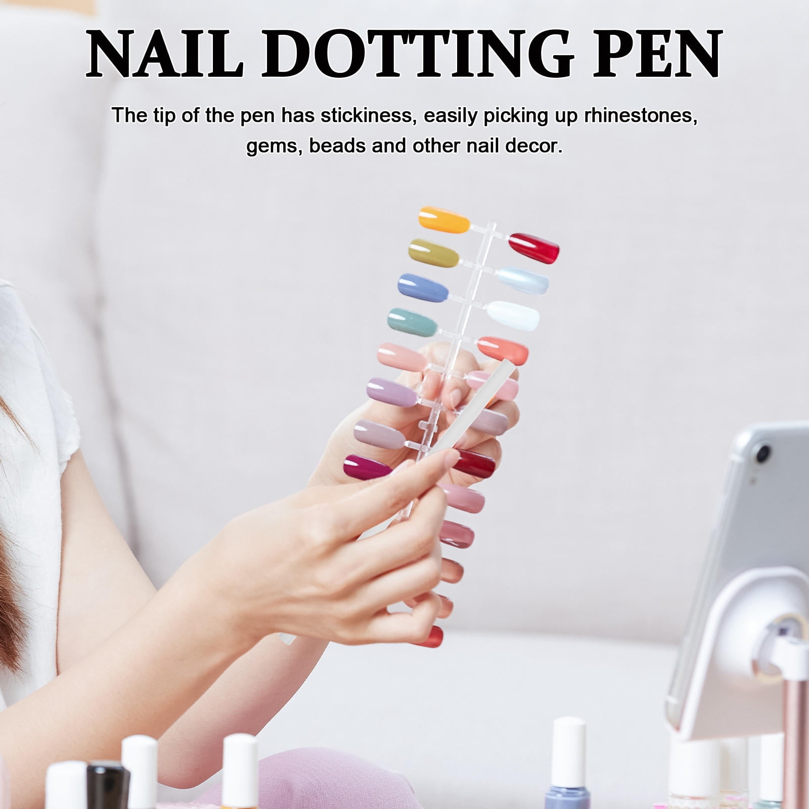 RENACLIPY Rhinestone Tool 12Pcs Cylindrical Shape for Professional ...