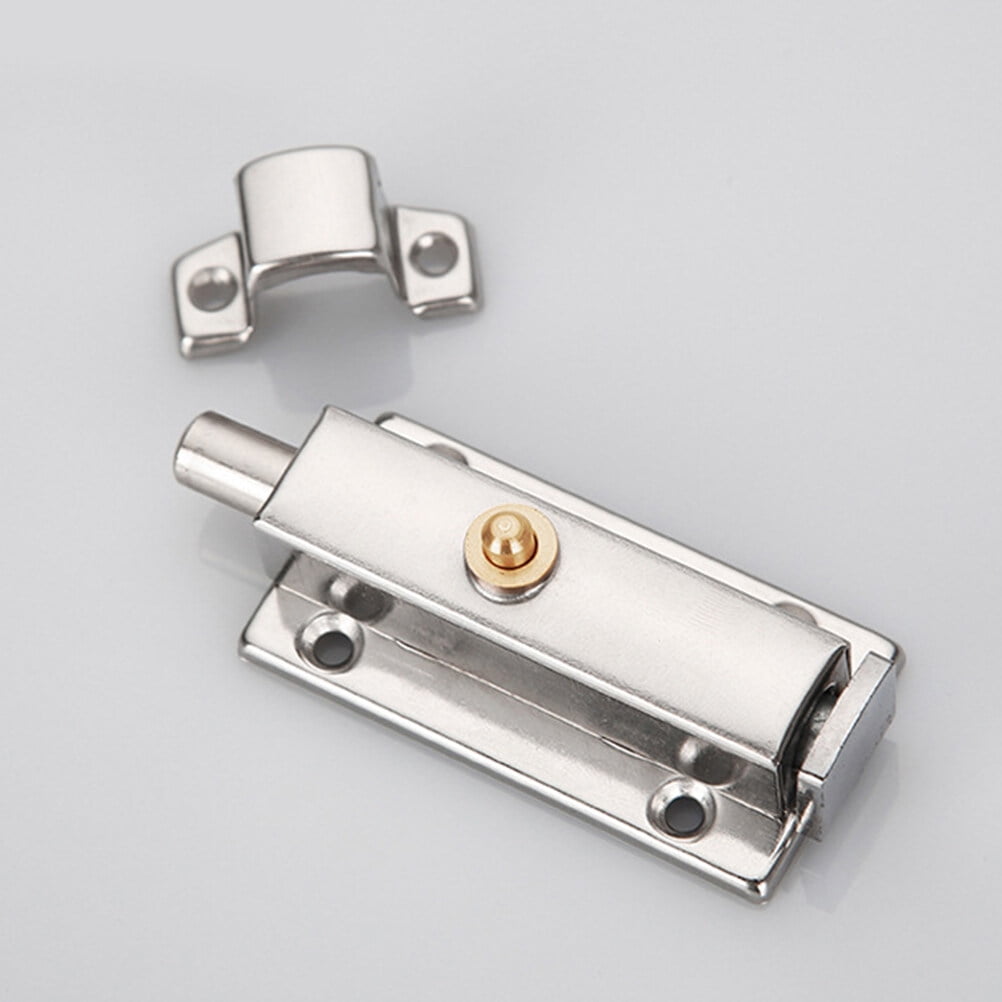 RENACLIPY Silver Stainless Steel Latch for Security Door Latches 4 Inch ...