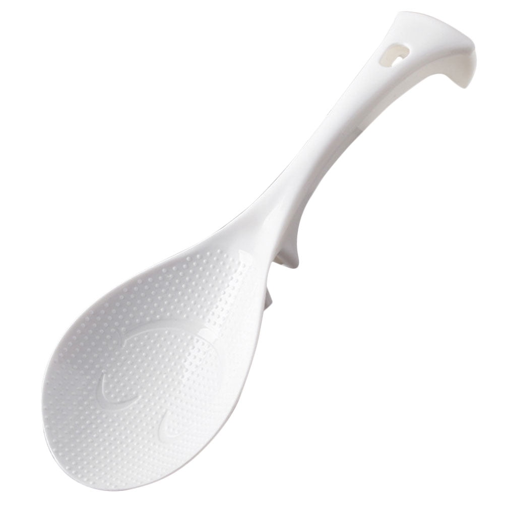 RENACLIPY Nonstick Standing Rice Spoon White Heat Resistant Plastic for ...