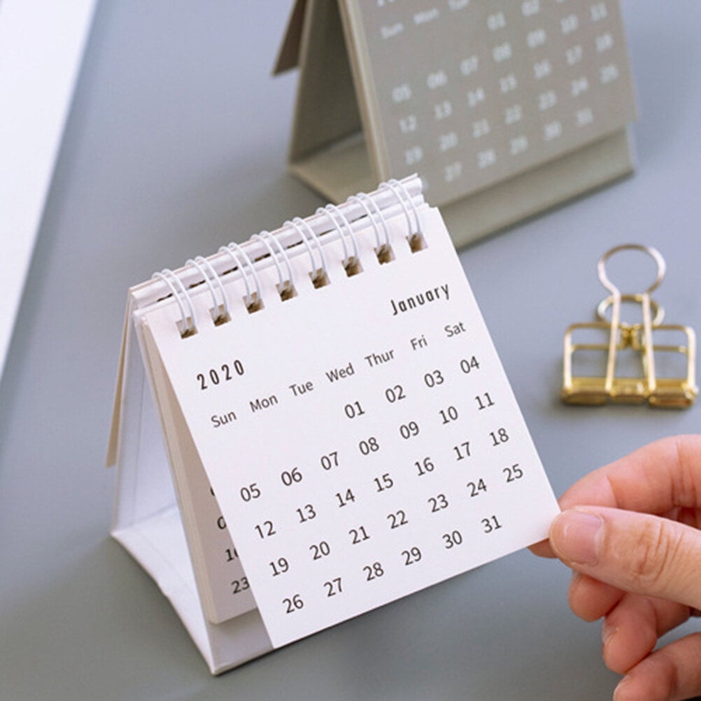 RENACLIPY Table Calendars Modern Design Small Desk Calendar For Office ...