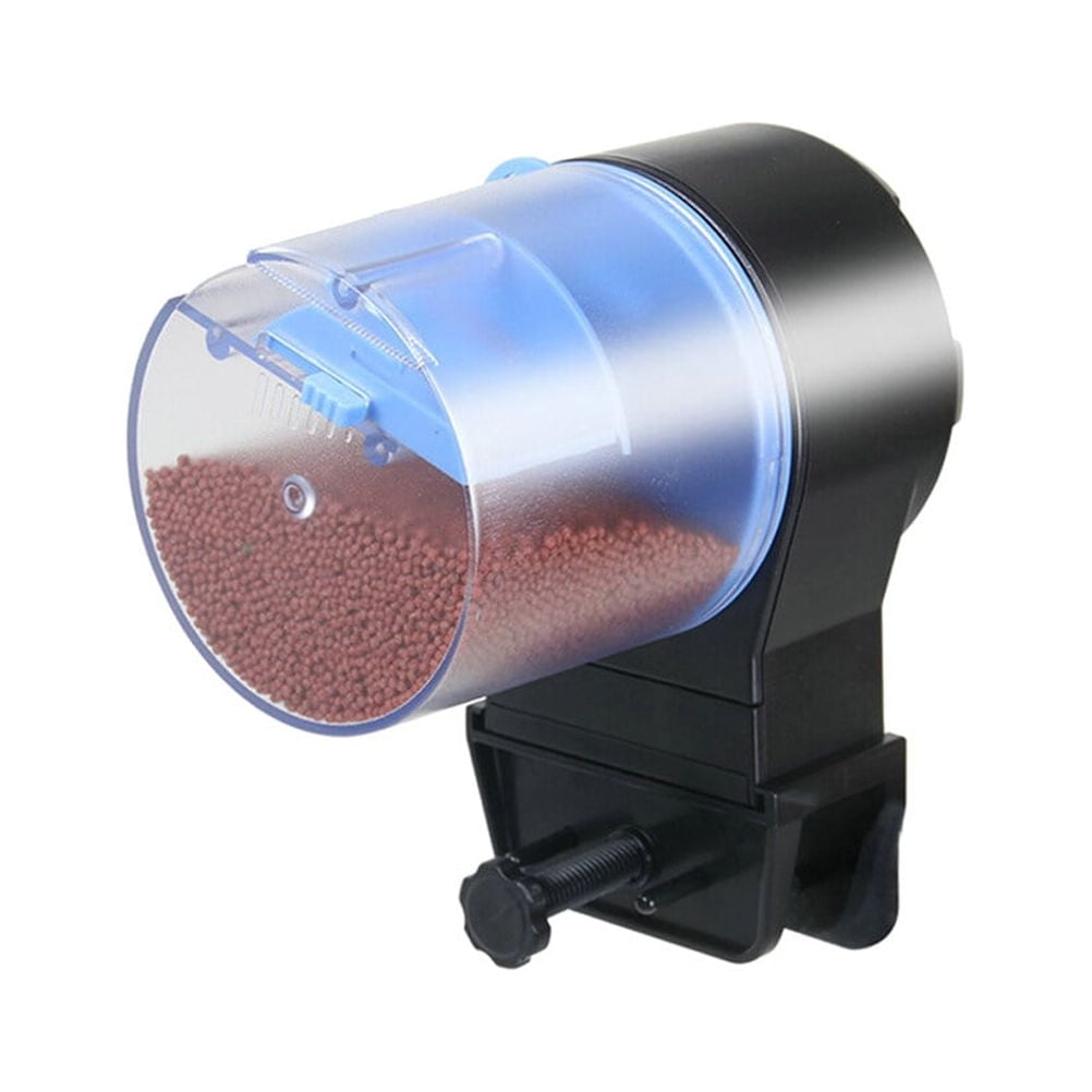 RENACLIPY Aquarium Fish Food Feeder Battery Operated Plastic Blue 1Pack ...