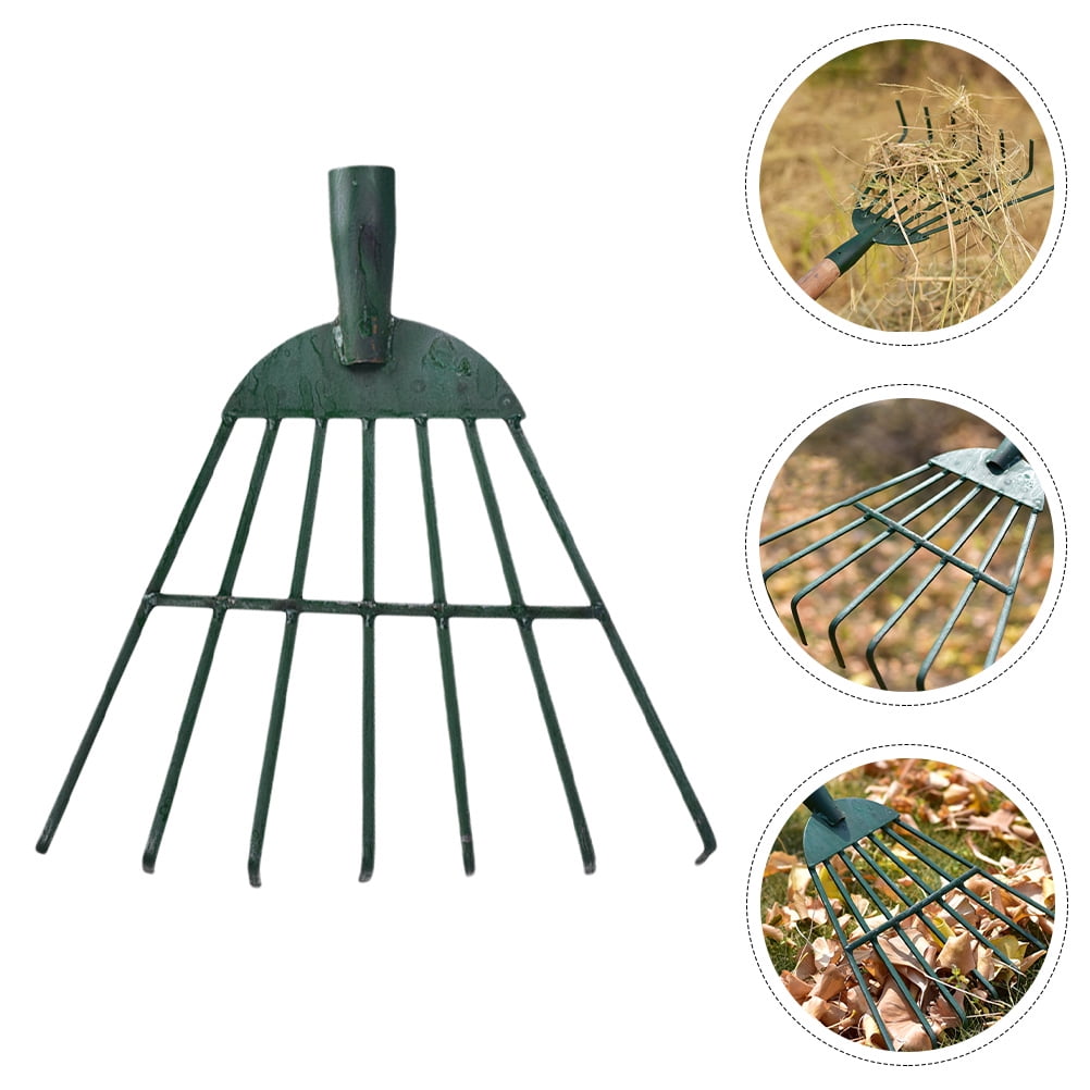 RENACLIPY Toothed Garden Rake Tool For Leaves Lawn Maintenance Durable ...
