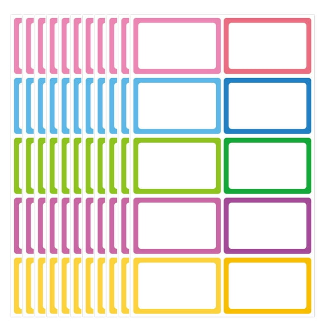 RENACLIPY Transport Name Labels Assorted Color Sheets Thick Paper ...