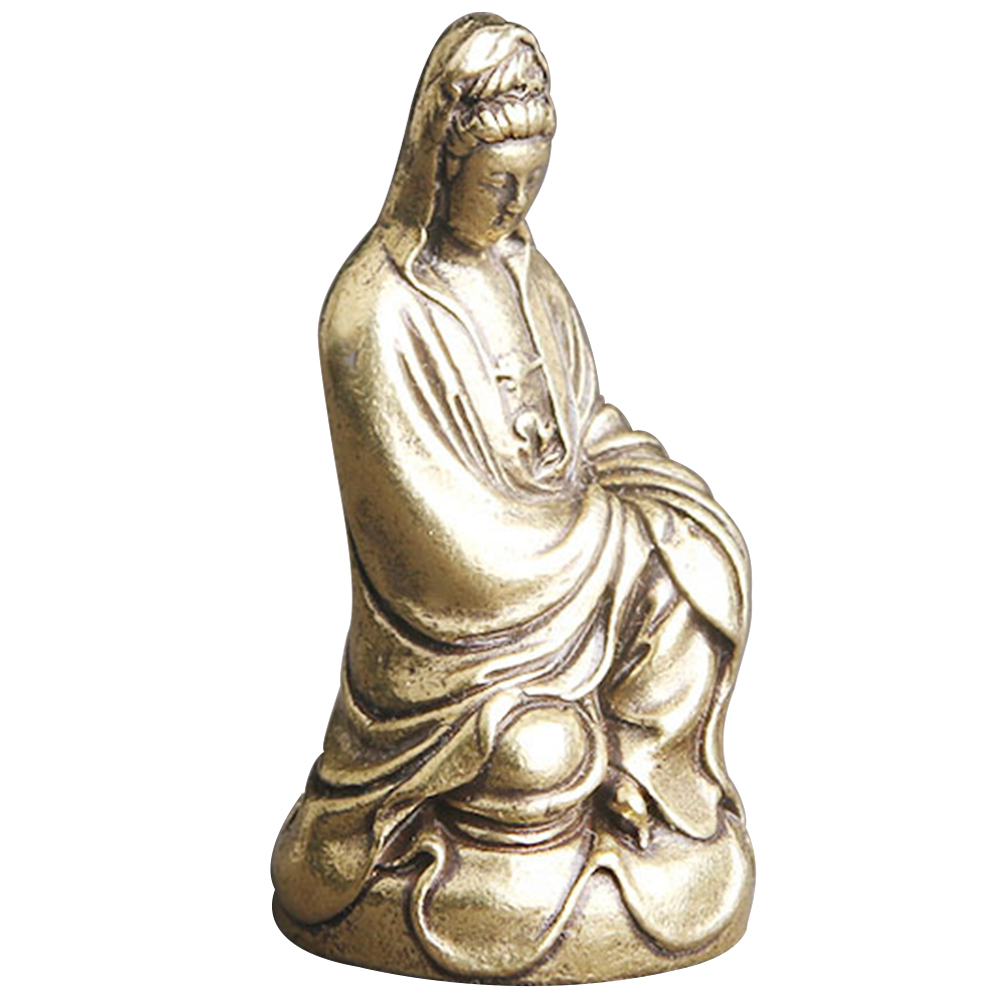 RENACLIPY Vintage Brass Buddha Figurine Decorative Statue Brass ...