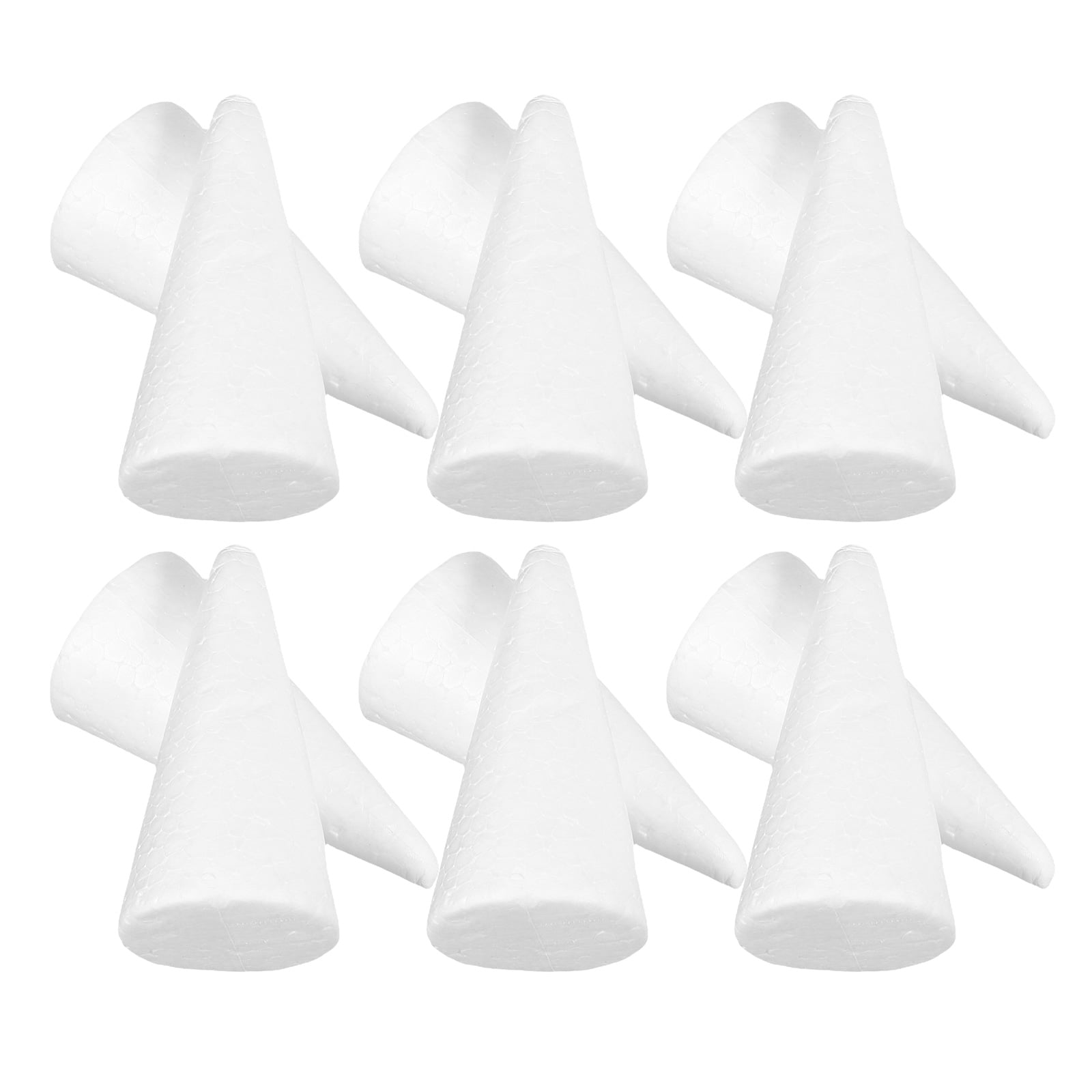RENACLIPY White Polystyrene Craft Cones 12 Pieces Small Painting Cones ...