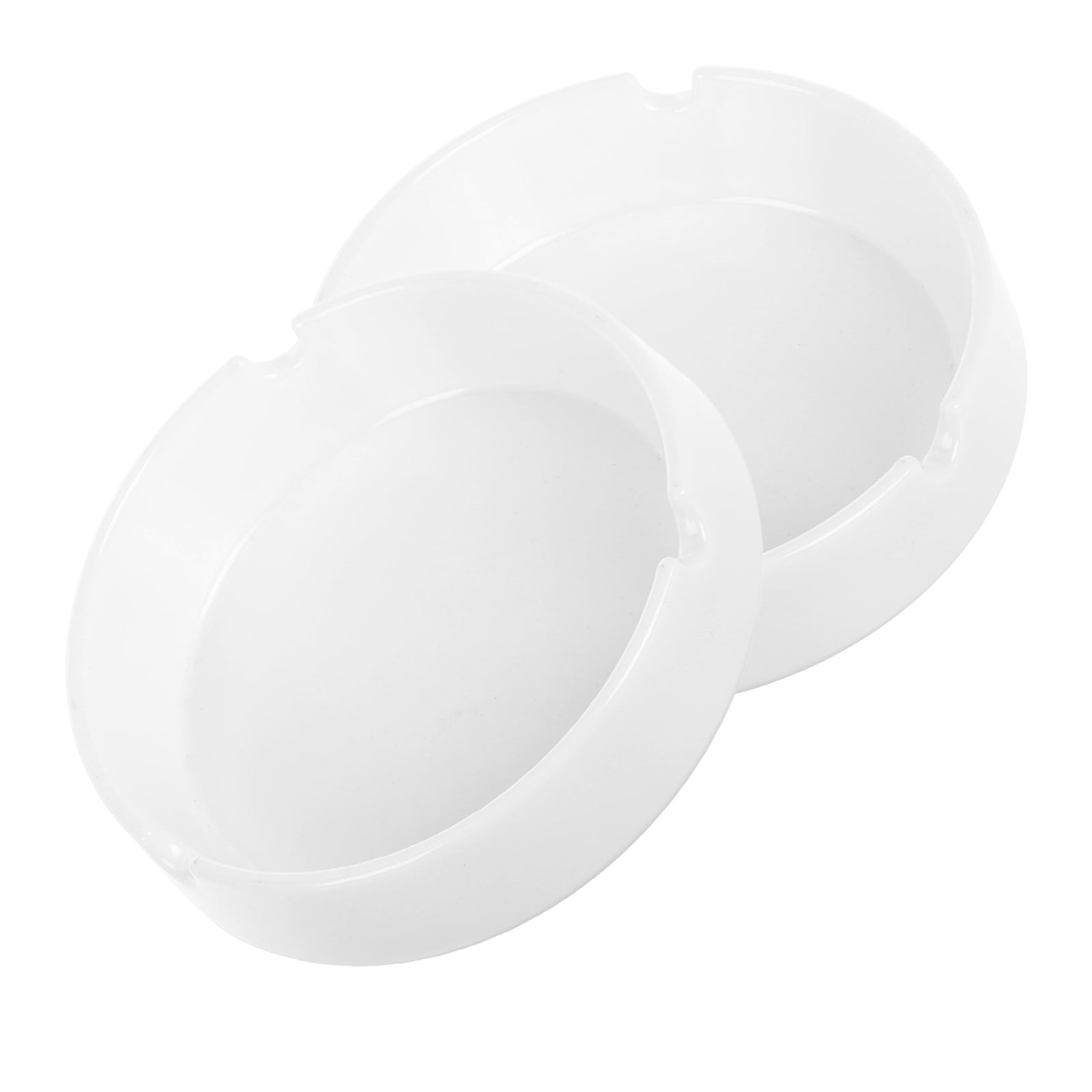 2pcs White Melamine Unbreakable Round Plastic Ashtrays for Home Office ...