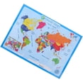 RENACLIPY World Map Poster for classroom decorations Synthetic Paper 1Set Blue - Walmart.com