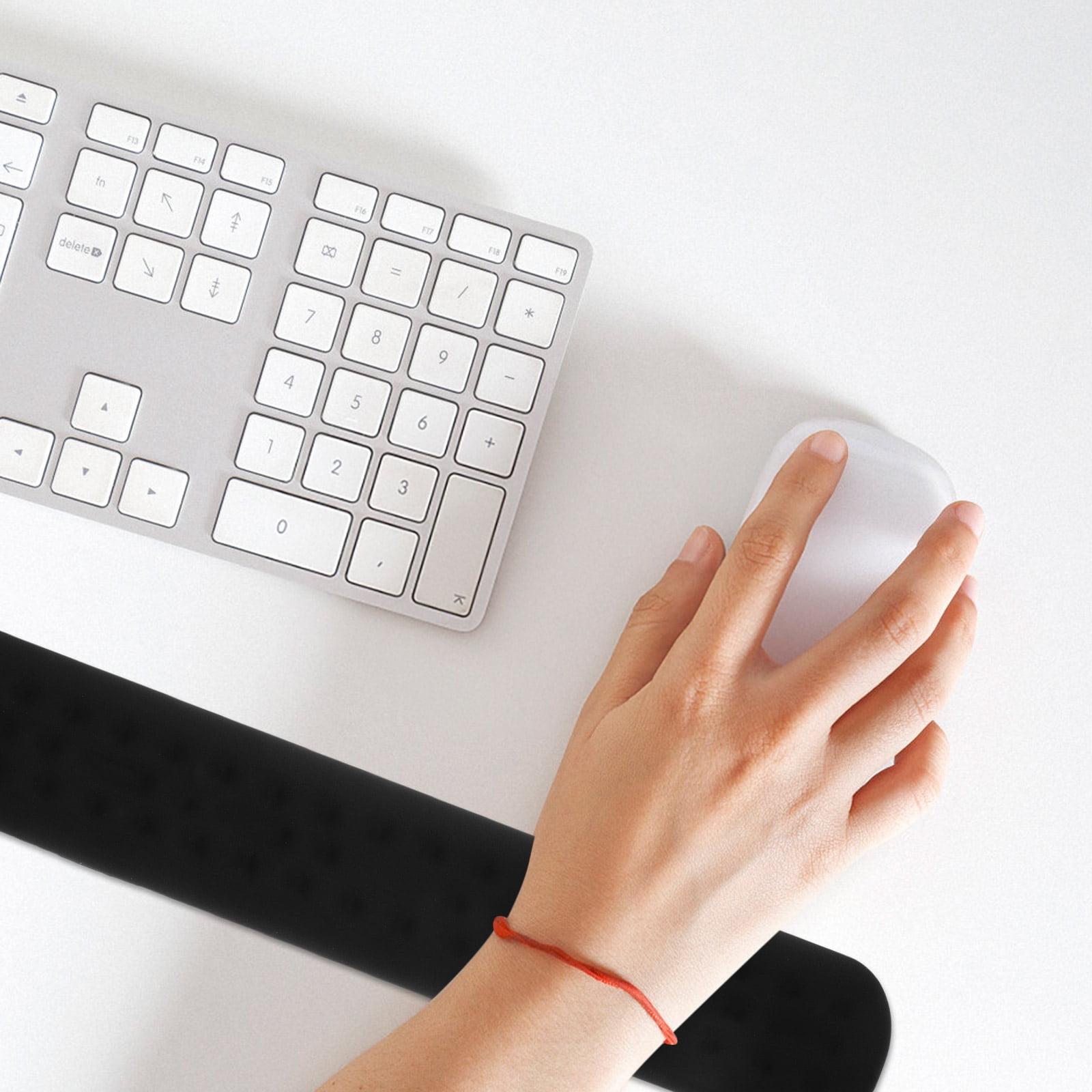 RENACLIPY Black Memory Foam Keyboard Wrist Rest Cushion for Comfortable ...