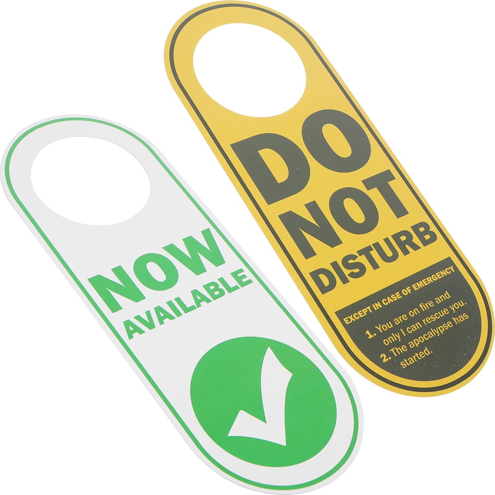 RENACLIPY 2Pcs Yellow Do Not Disturb Door Sign Pendant for Hotel and ...