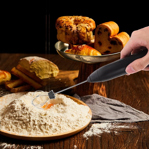 RENACLIPY Electric Hand Mixer Whisk Black Kitchen Tool for Even Mixing ...