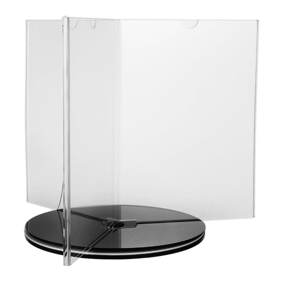 RENACLIPY Clear A5 Acrylic Menu Holder Rotatable Desktop Display for ...