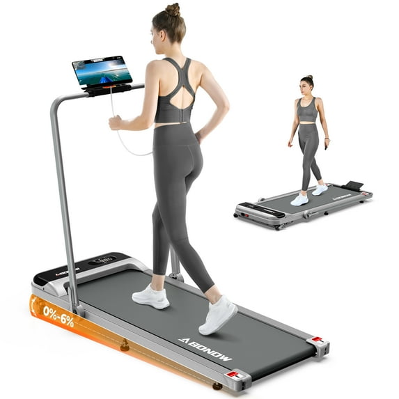 RENESTAR Walking Pad with Incline and Handle:3.0HP Under Desk Folding ...