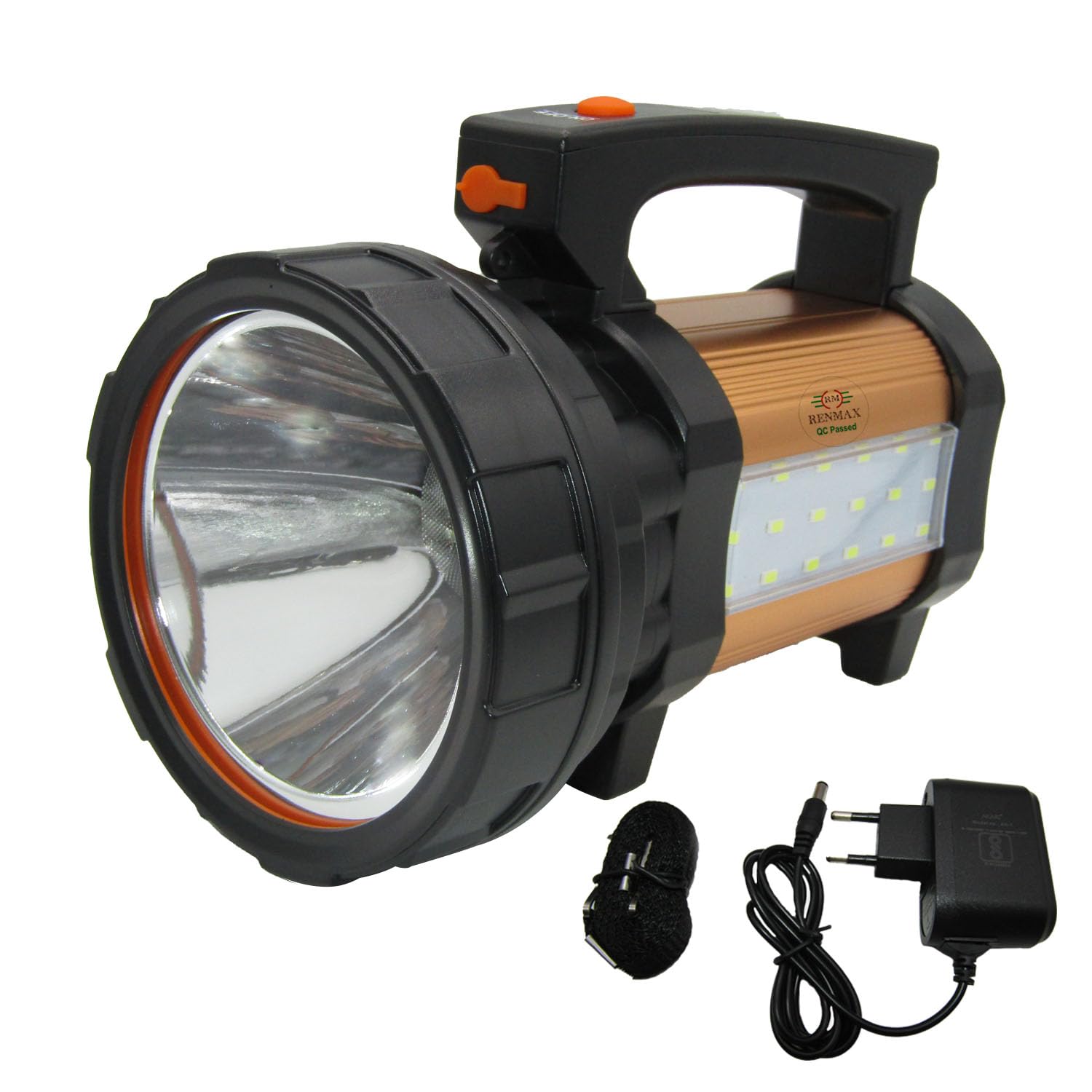RENMAX Strong Bright Torch Powerfull Beam LED Laser Long Beam Range ...