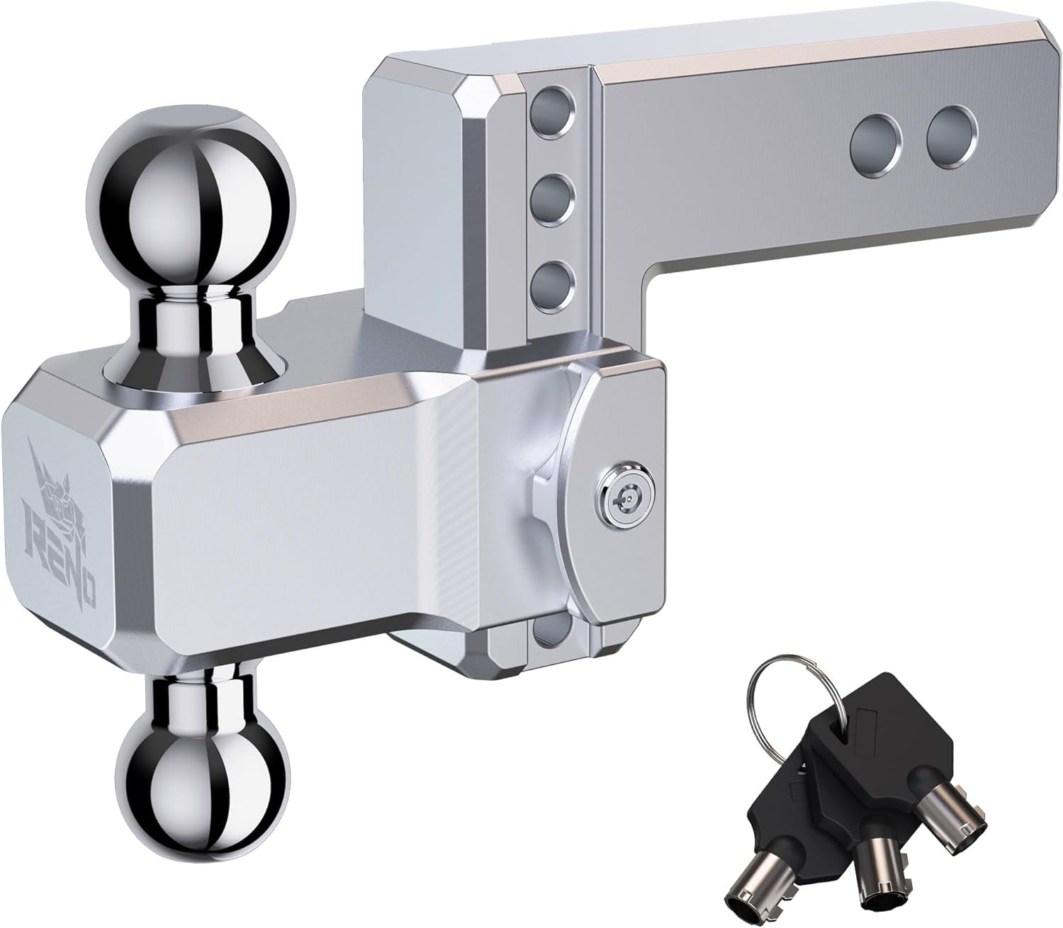 RENO Adjustable Trailer Hitch, 4" Rise/Drop Hitch Ball Mount for 2.5 ...