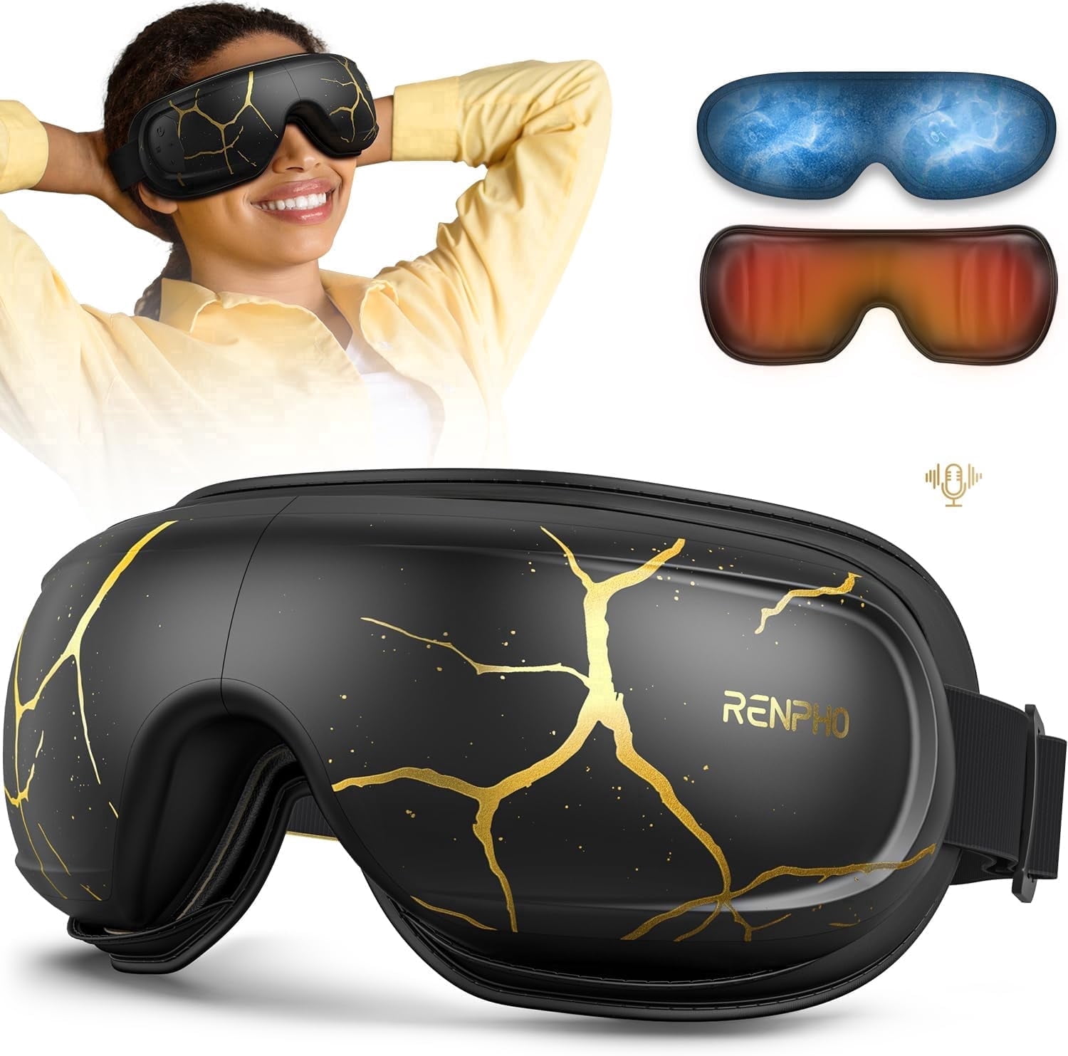 RENPHO Eye Massager with Heat and Cooling Voice Control, Birthday Gifts ...