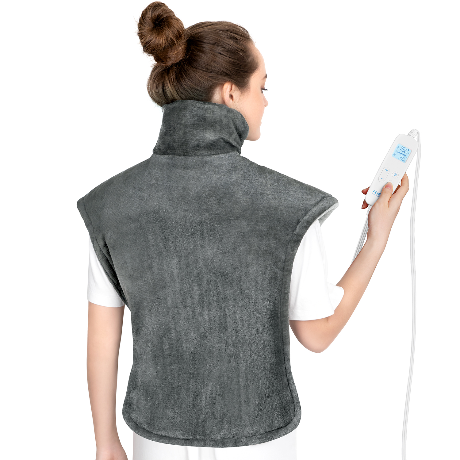 Equate XL Electric Heating Pad, 6 Heat Settings with Auto Shut off, 12 ...