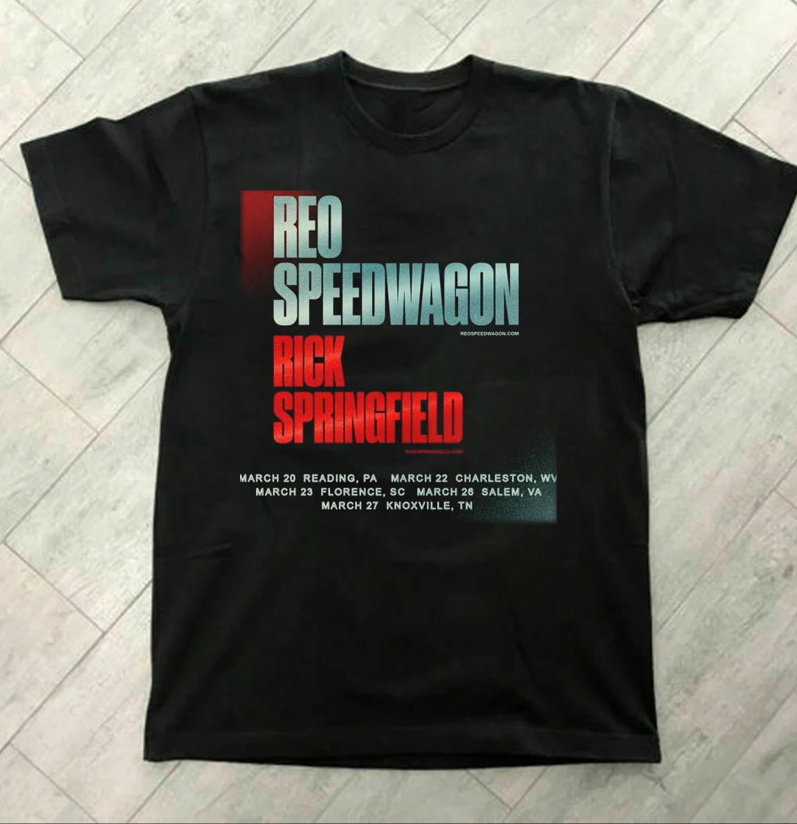 REO Speedwagon Rick Springfield Tour 2024 Gift For Fan S to 5XL T-shirt ...