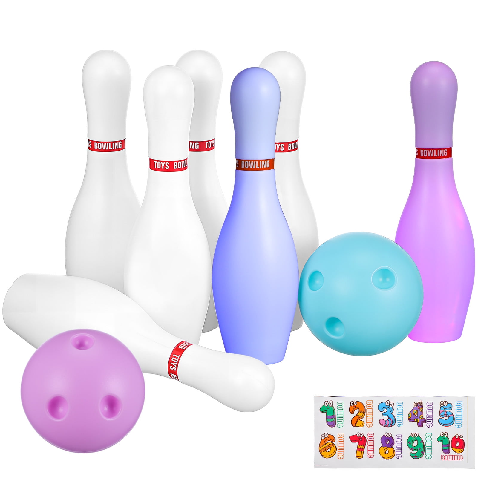 REOFLYUP 1 Set Bowling Desk Game Plastic Assorted Color Easy to ...