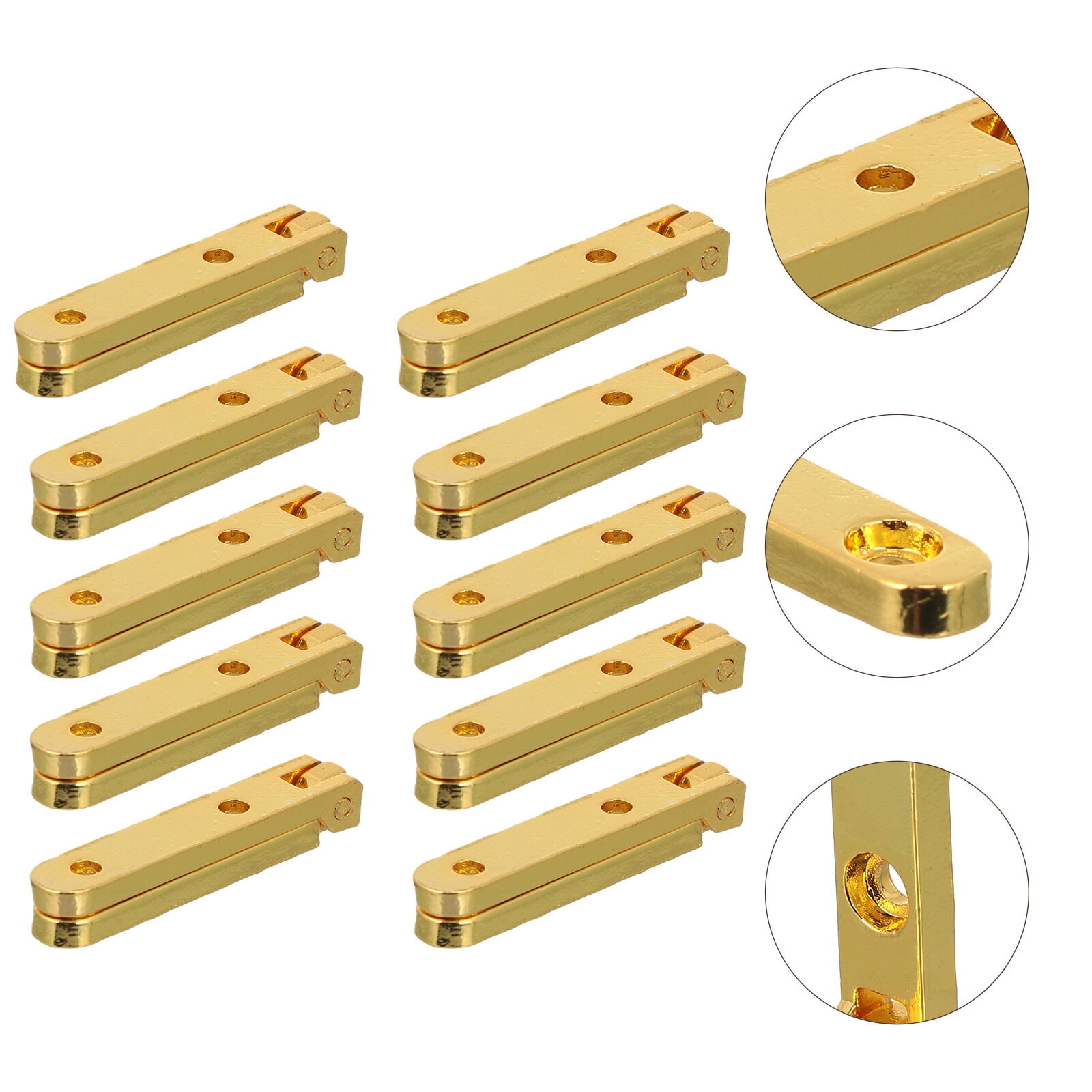 REOFLYUP 10pcs Toy Box Soft Close Hinges Golden Zinc Alloy Easy ...