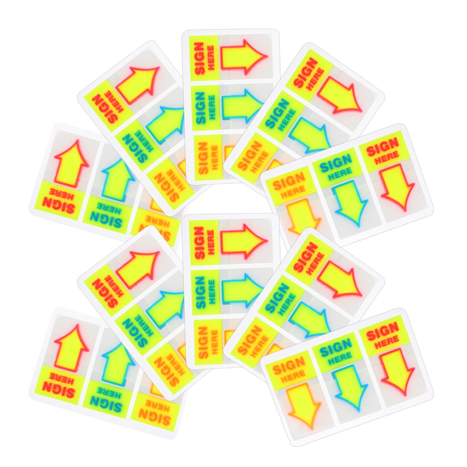 REOFLYUP 120pcs Tab Stickers Arrow Label Stickers Assorted Color Paper ...