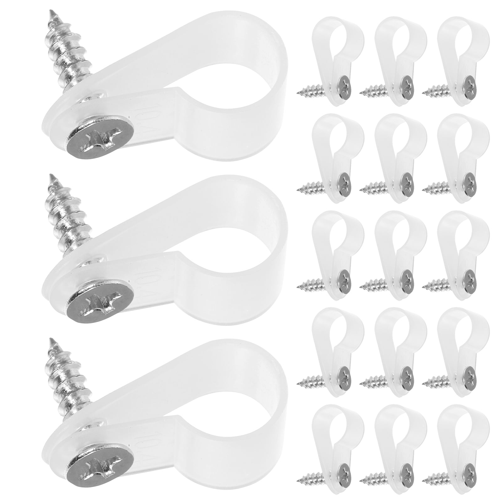 REOFLYUP 200 Pcs R Type Cable Clips Plastic Wire Organiser for Home Use ...