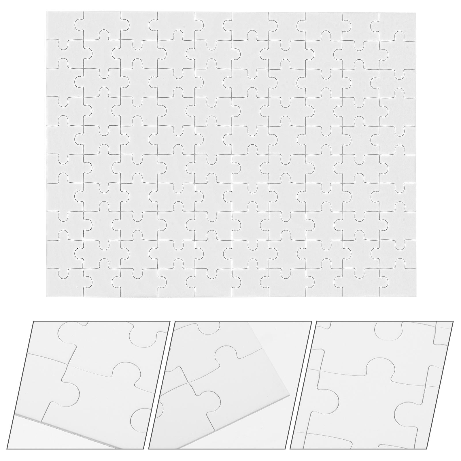 REOFLYUP 4 Sheets of Blank Puzzles for DIY Crafts Hand-Eye Coordination ...