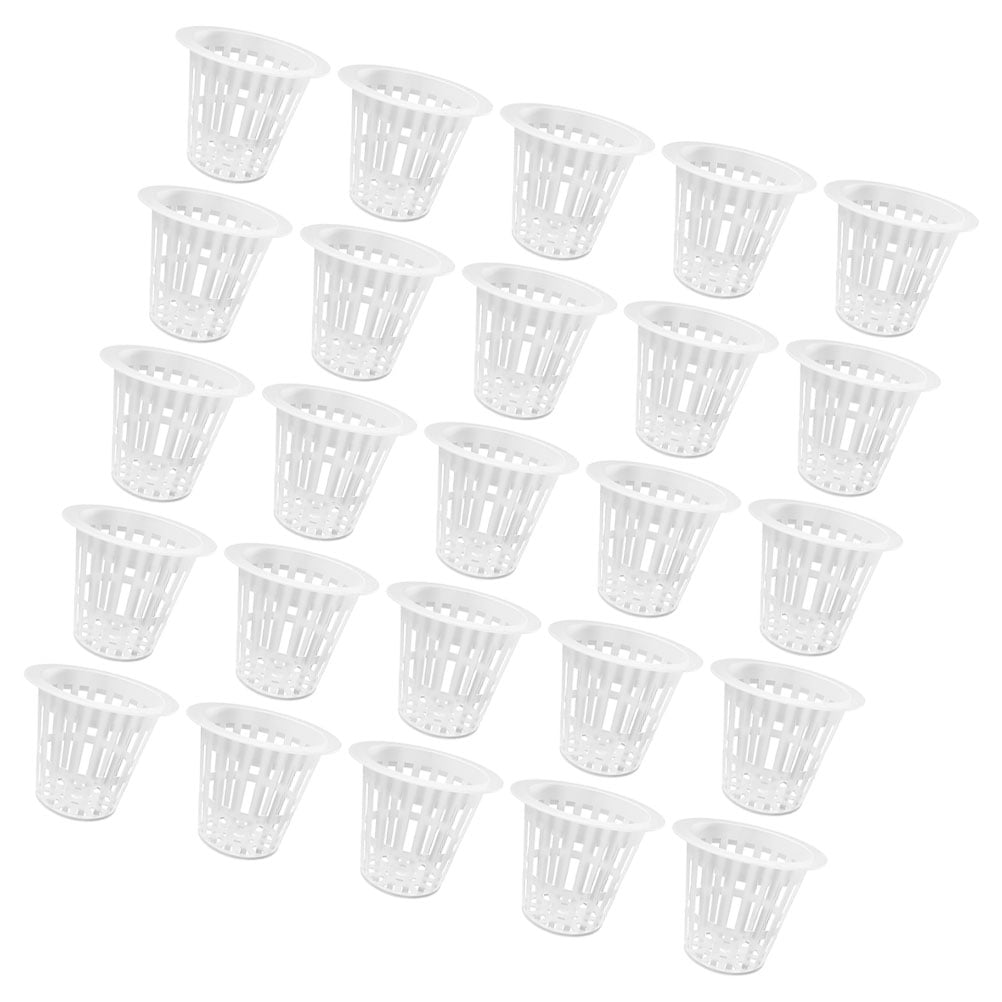 REOFLYUP 50pcs Hydroponic Grow Baskets White for Balcony Water and ...