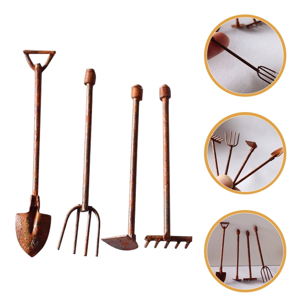 REOFLYUP 8Pcs Small Garden Tools Set Iron for Gardeners and Hobbyists ...