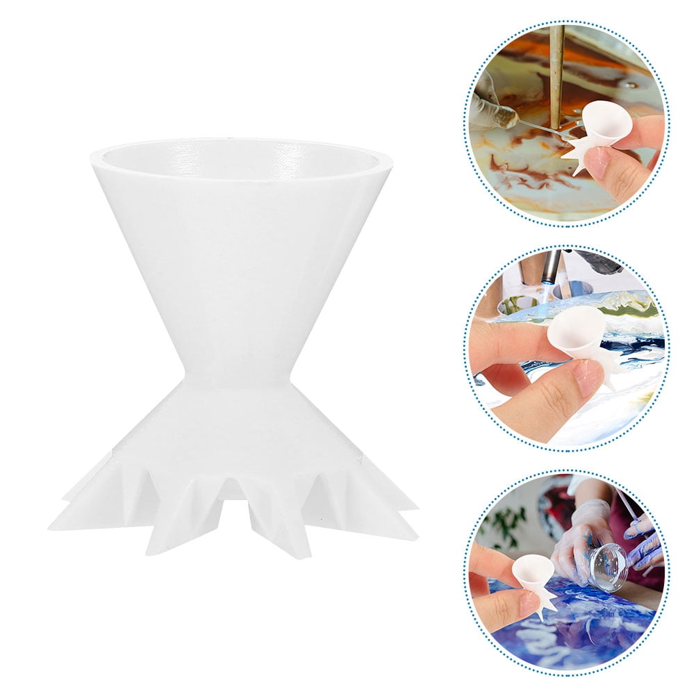 REOFLYUP Tools For Paint Pouring Paint Pouring Cup White Silicone 1Set ...