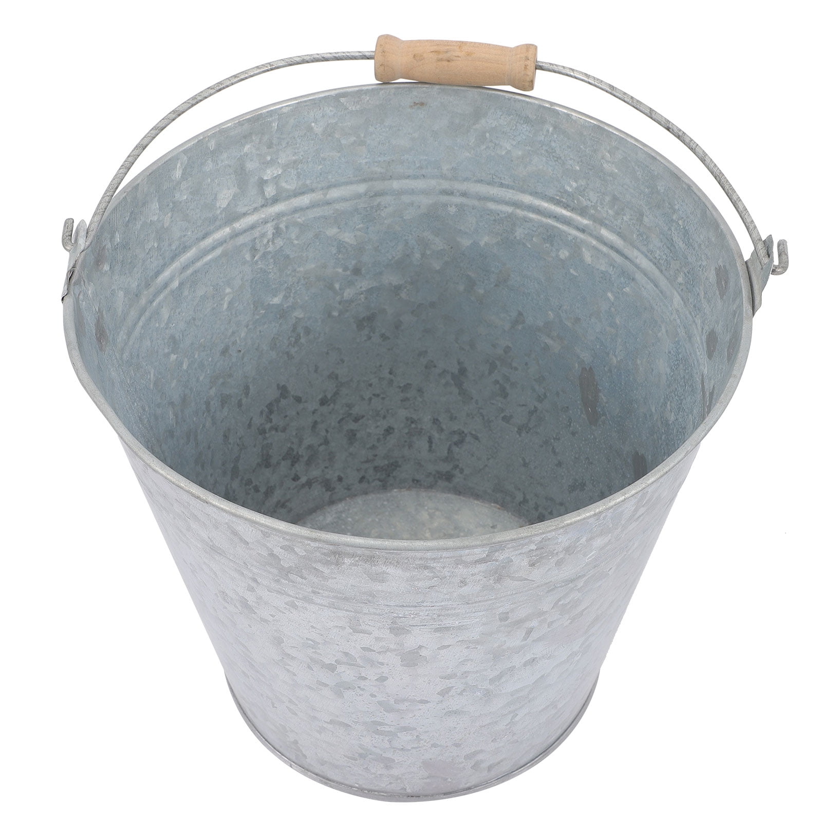 REOFLYUP Vintage Plated Silver Flower Bucket with Handle for Flower ...