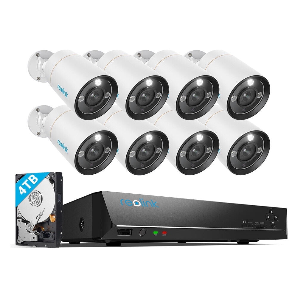 REOLINK 12MP RLK16-1200B8-A 8pcs PoE Security Cameras, 16CH NVR with ...