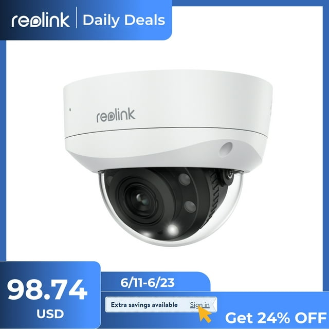 REOLINK 4K PoE Security Camera with Spotlights, 5X Optical Zoom ...
