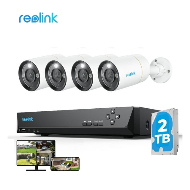 REOLINK 8CH 12MP Surveillance System, H.265 DVR Cameras with Detection ...