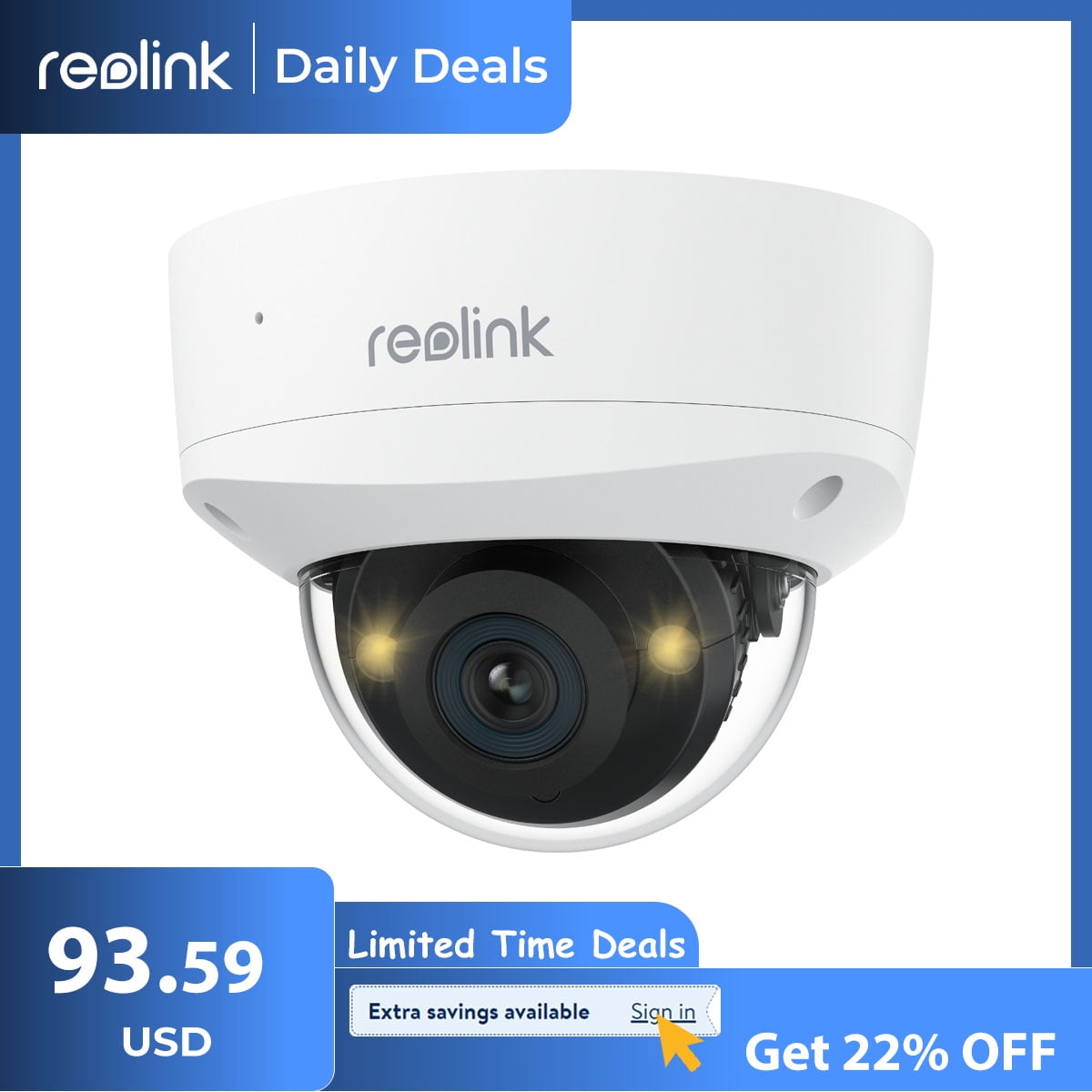 Reolink 12MP Vandalproof PoE Security Camera, 145° Wide Angle, Color ...