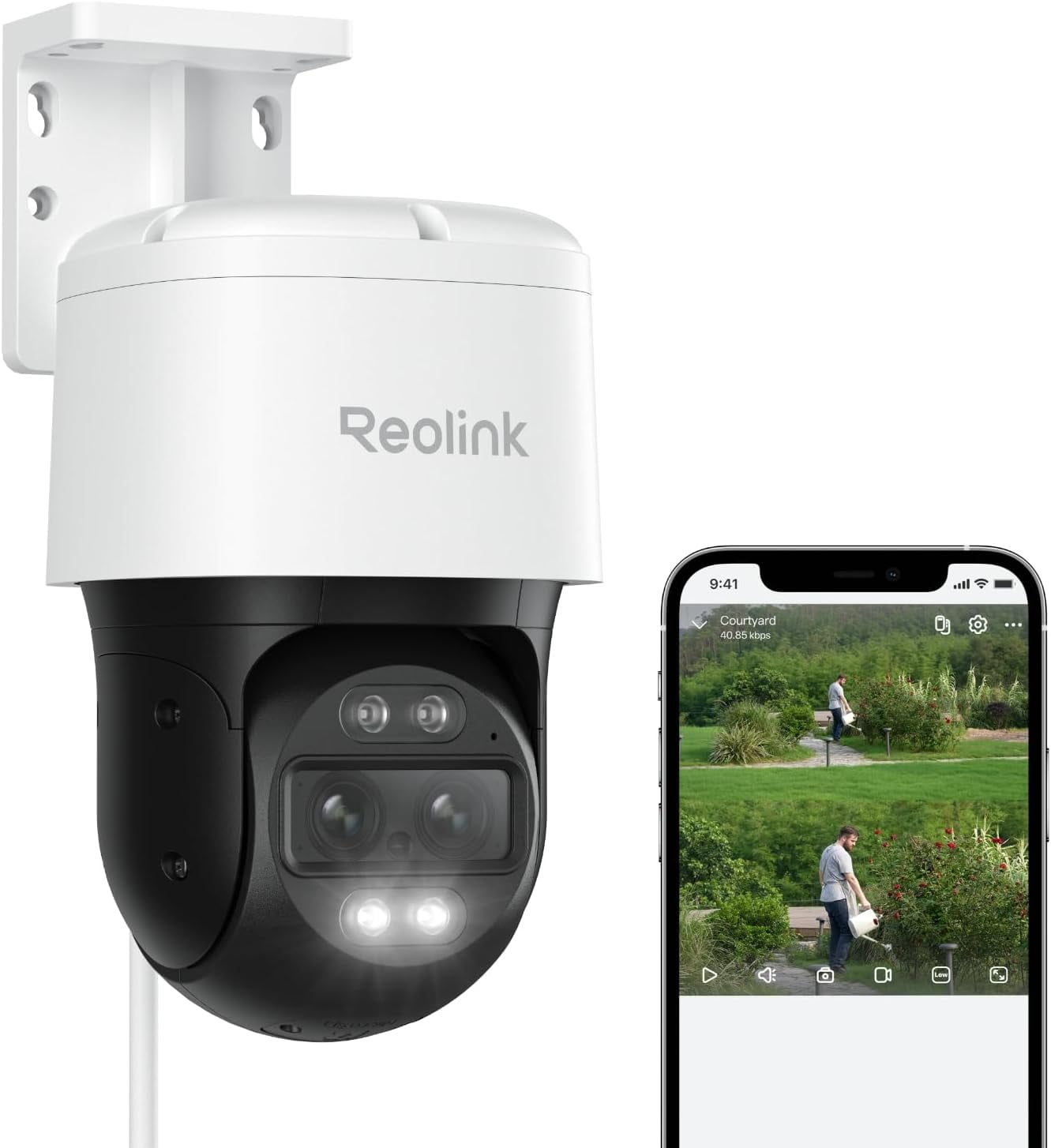 REOLINK PTZ Security Camera System 4K, IP PoE 360 Camera with Dual-Lens ...