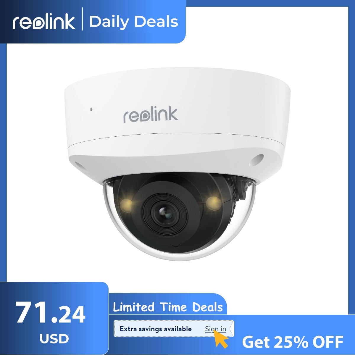 Reolink RLC-840A 4K HD Security Camera, Color Night Vision, 256GB ...