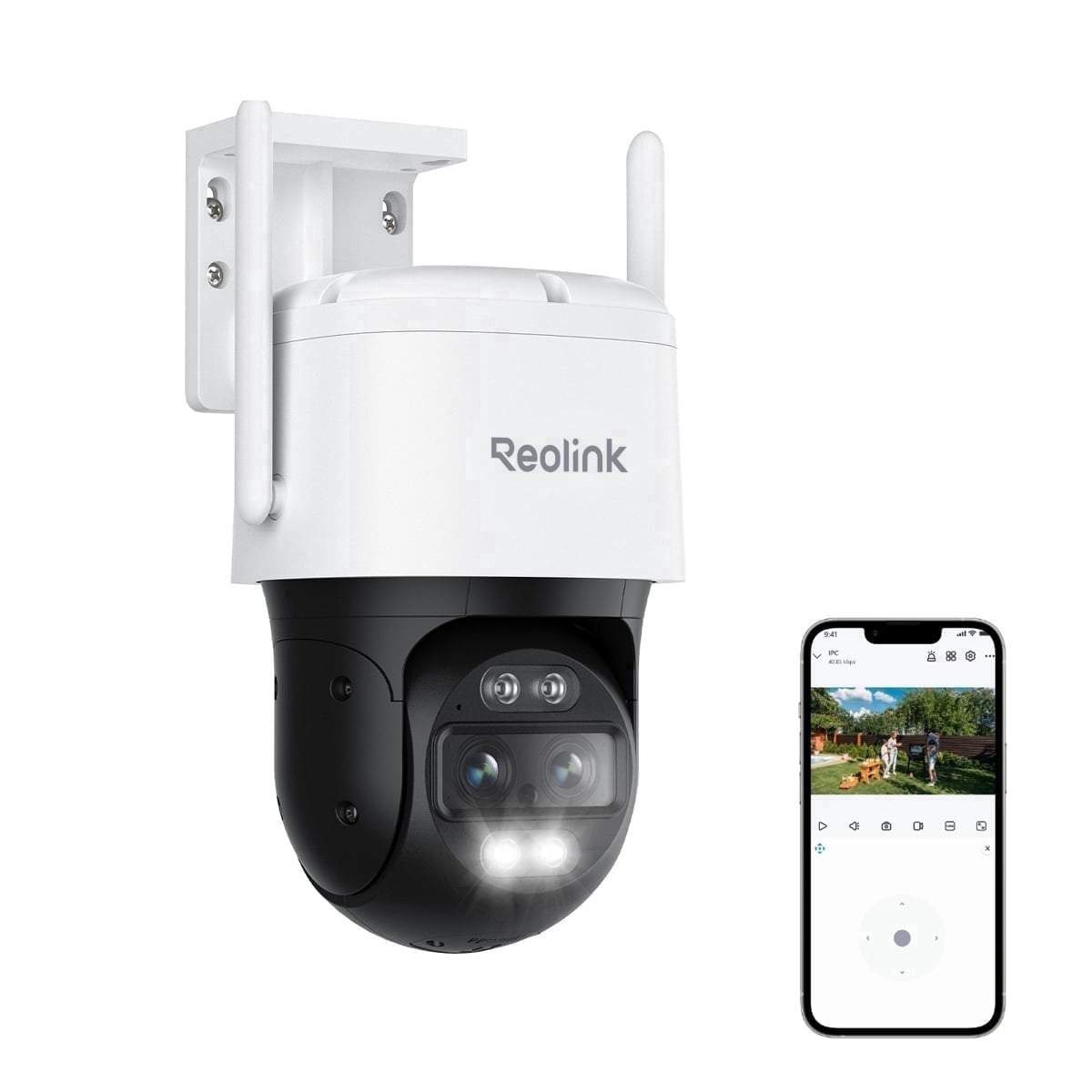 Reolink TrackMix 8MP 4K PTZ Wi-Fi Dual-Lens Outdoor Security Camera ...