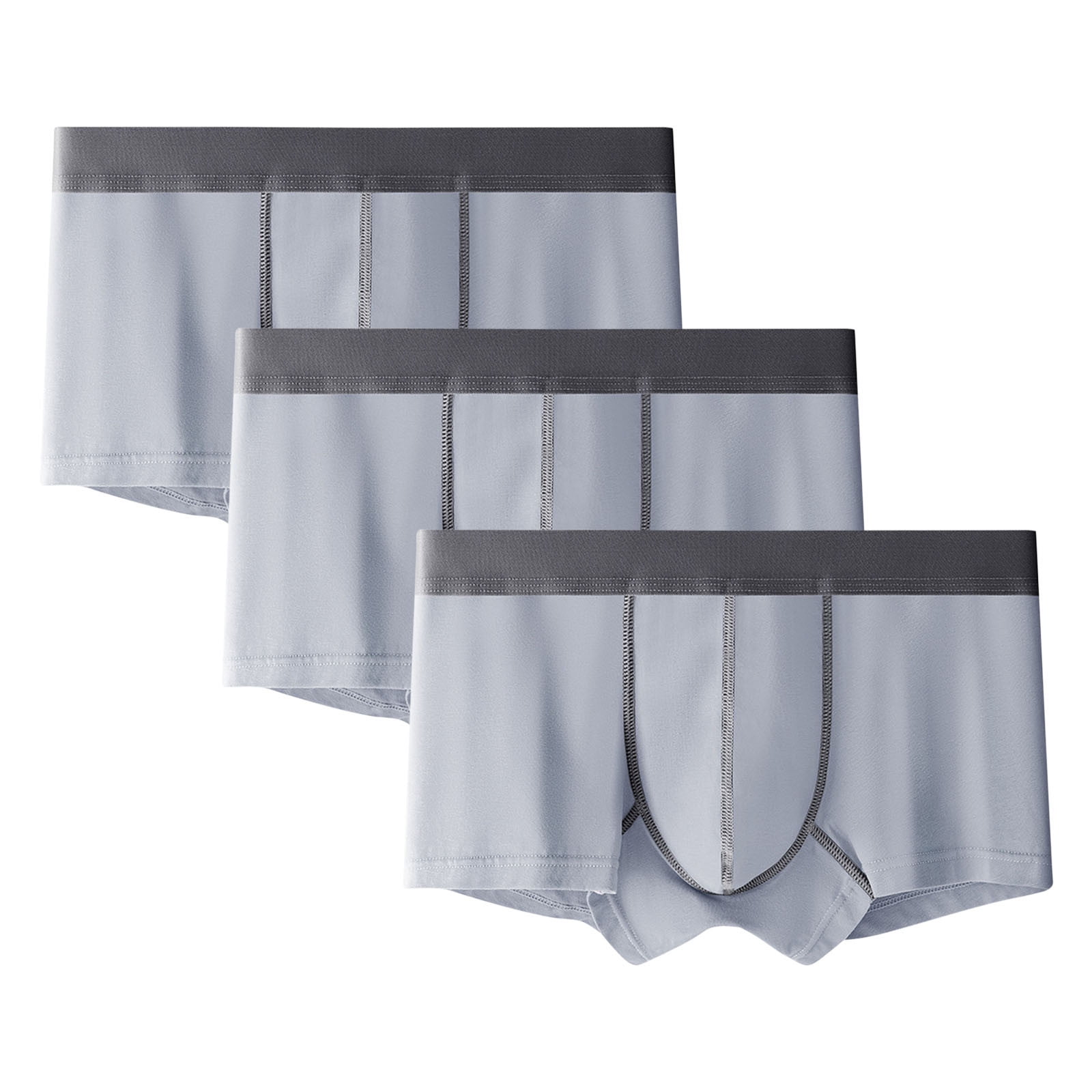 REORIAFEE Boxers for Men 3-Pack Cotton Breathable Boxer Briefs Mid-Rise ...