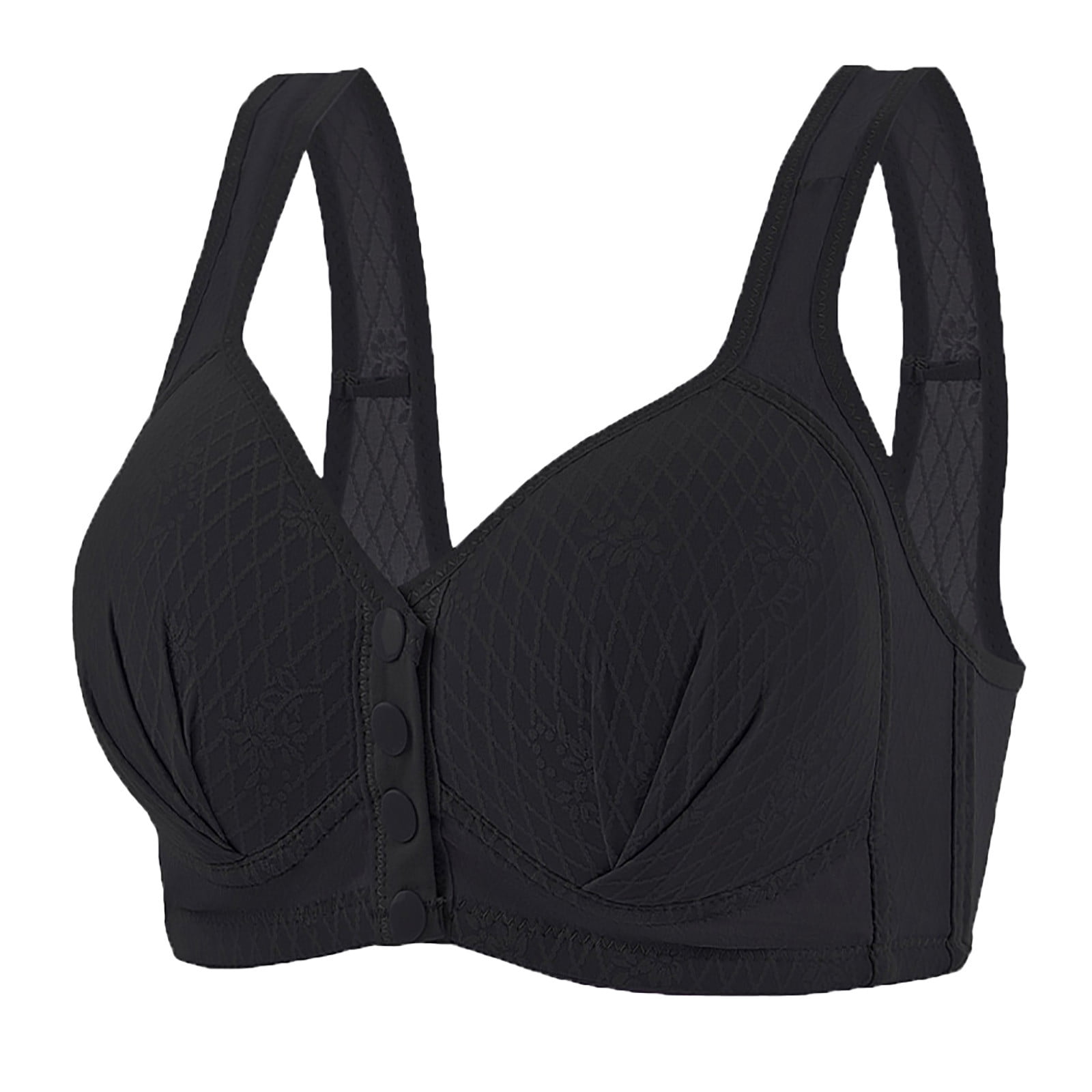 REORIAFEE Bras for Seniors Front Closure Back Support Wireless Slightly ...