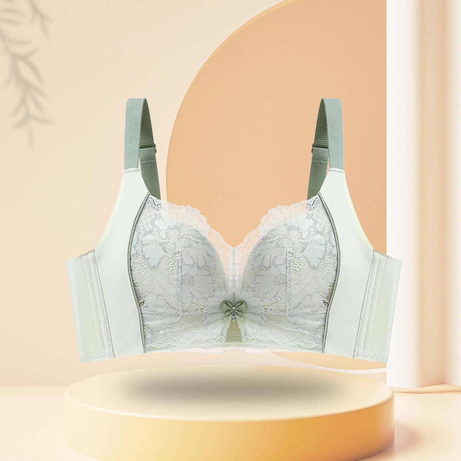 REORIAFEE Bras for Women Push up Without Wires Lace Mesh Daily Bra ...